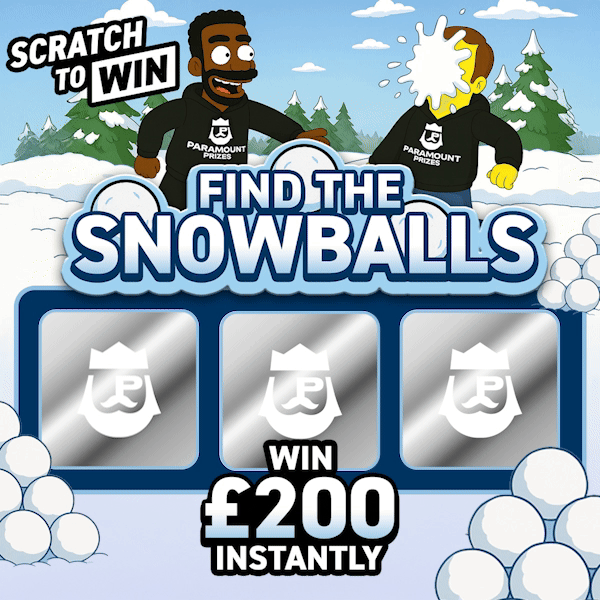 Find The Snow Ball – Scratch to Win! – Paramount Prizes